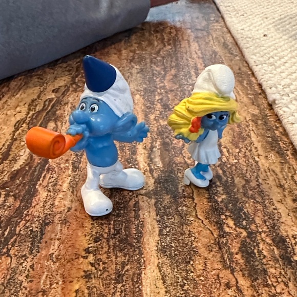 The Smurfs | Toys | Smurfette And Papa Smurf Action Figure Set | Poshmark